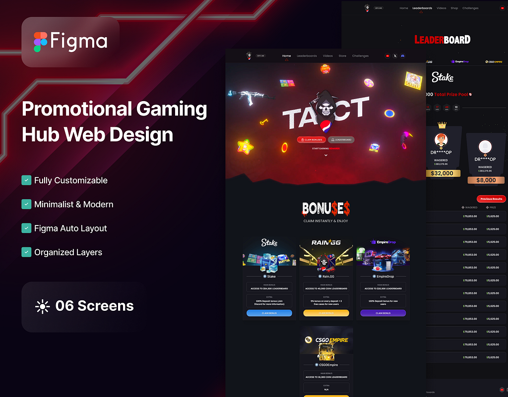 Promotional Gaming Hub Website Design by Istiak Ahmed on Dribbble