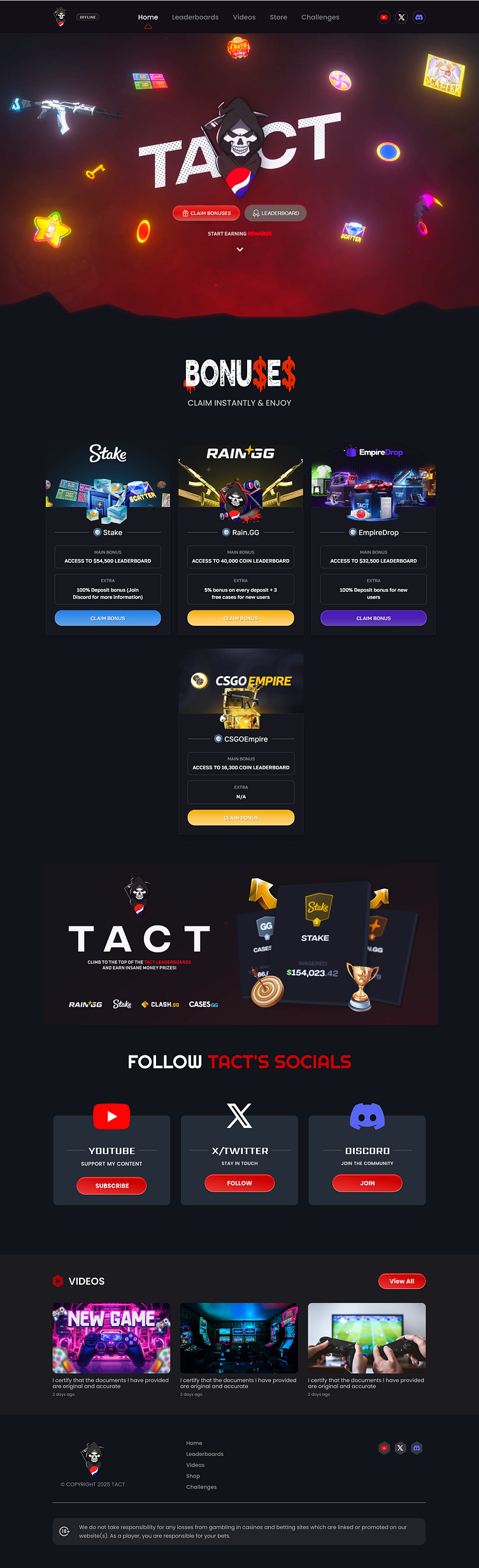 Promotional Gaming Hub Website Design by Istiak Ahmed on Dribbble