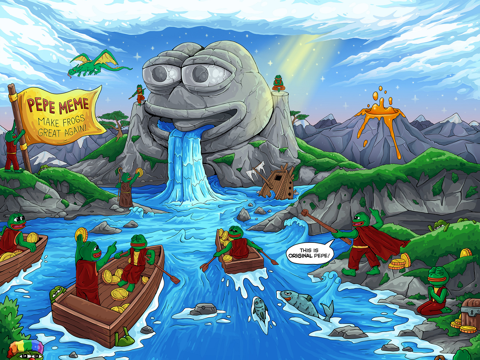Website UI Background Design for the Pepe Web3 Game Meme by Sofiia on Dribbble