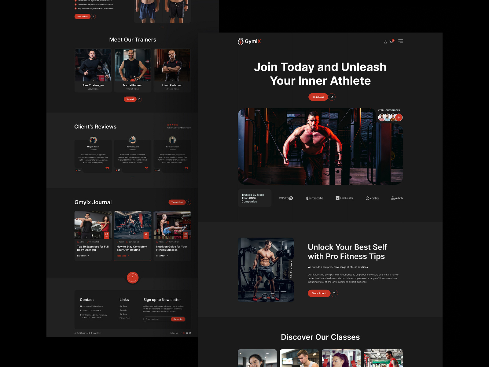 Gymix - Gym & Fitness Figma Template by Azijul Asif on Dribbble