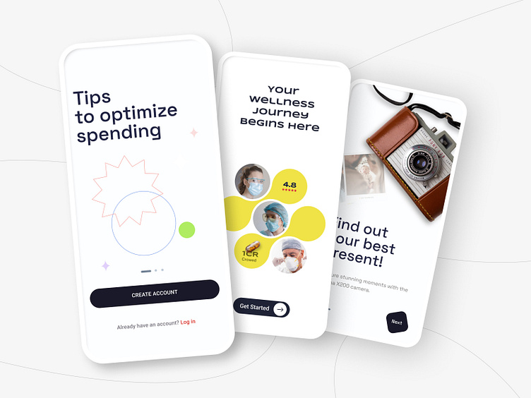Mobile App Onboarding UI Designs by Design Studio UI UX on Dribbble