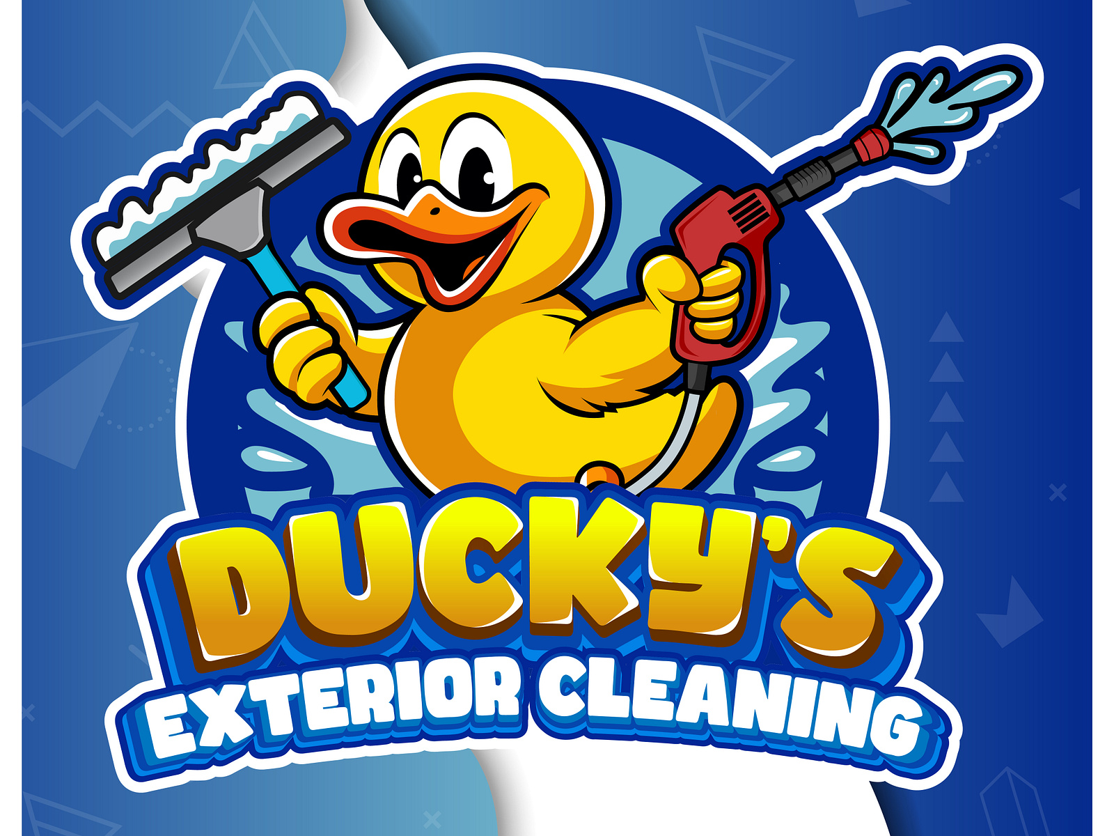 Ducky's Exterior Cleaning Cartoon Logo - Cartoon LogoX by Cartoon LogoX ...