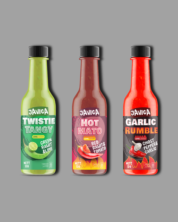 Javica Sambal Sauce Packaging Design by MuftiAli on Dribbble