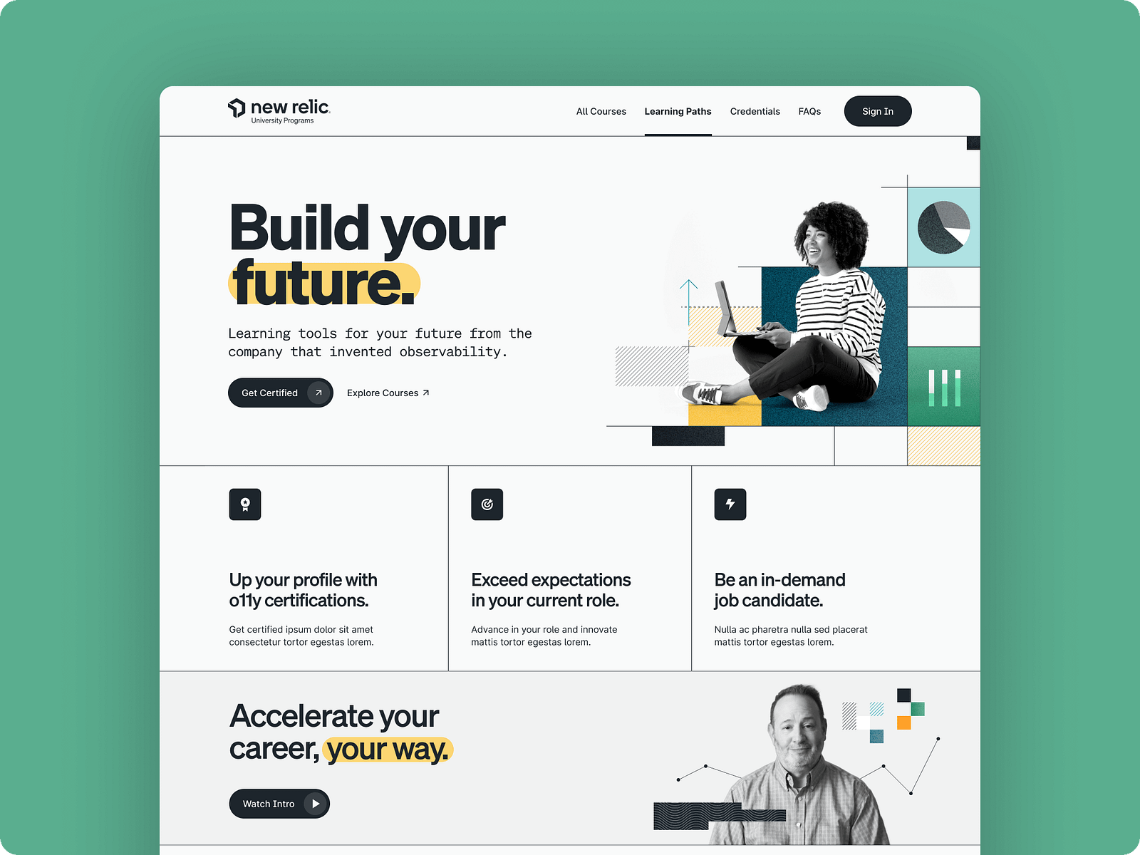 New Relic University by Taeho Chang on Dribbble