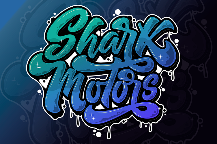 Shark Motors Lettering by JunniorOcopio on Dribbble