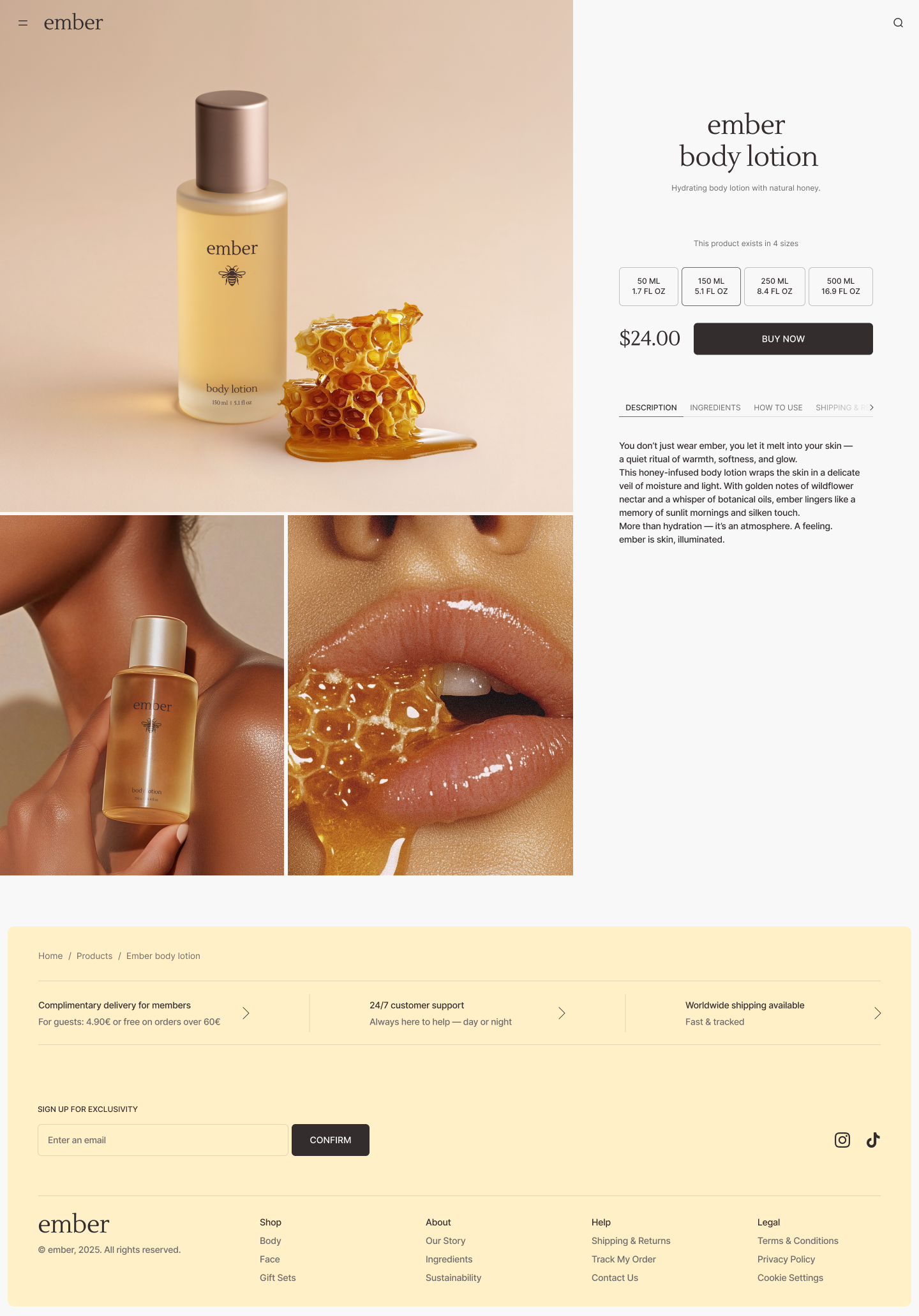 Beauty E-Commerce Product Page by Lumios Digital on Dribbble