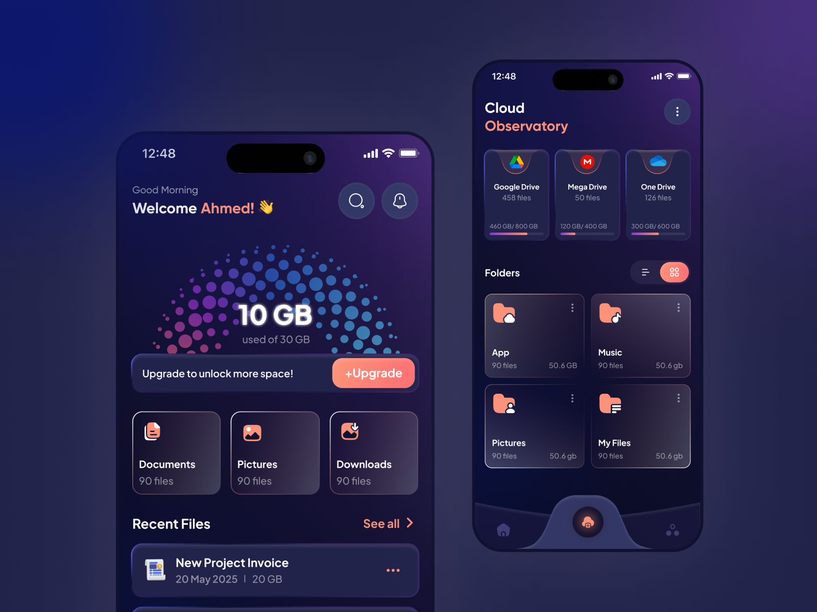 Cloud Storage App Design by Excellent Webworld on Dribbble