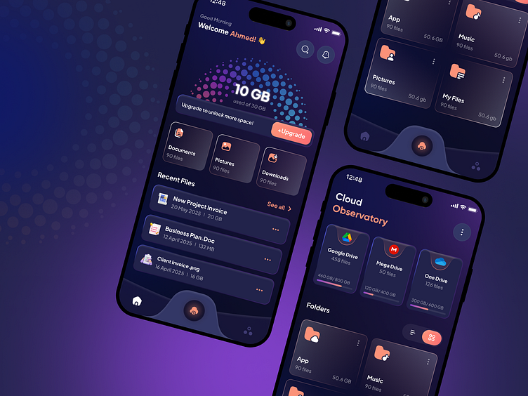 Cloud Storage App Design by Excellent Webworld on Dribbble