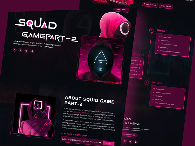 Squid Game -2 Landing page for game website. by Sheikh Shovon on Dribbble