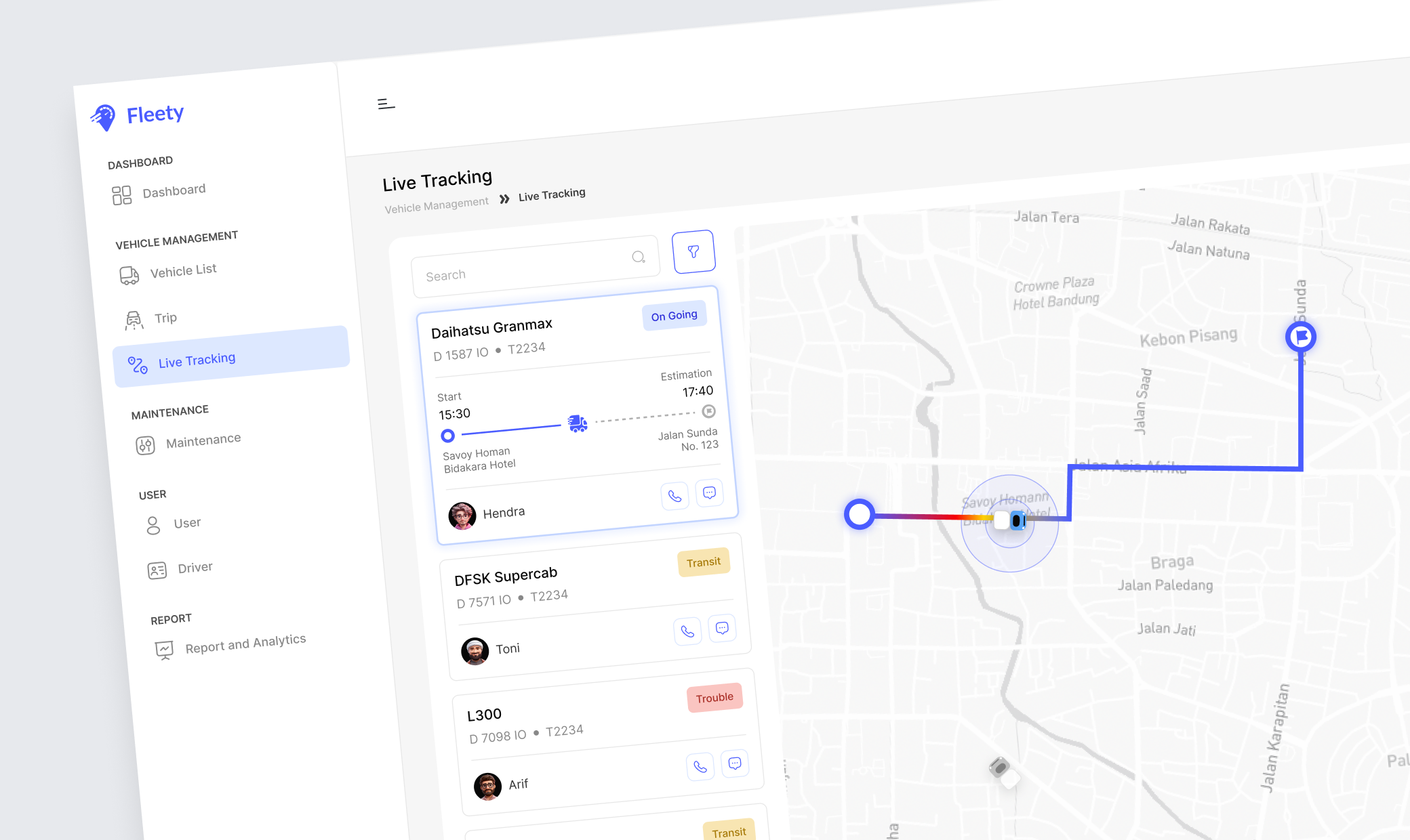 Fleety - Fleet Management System Dashboard by Brilyan Andi Syahbana on ...