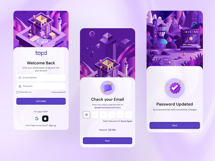 Modern Mobile UI Login Flow – for Secure Authentication by Ssm_Siam on ...