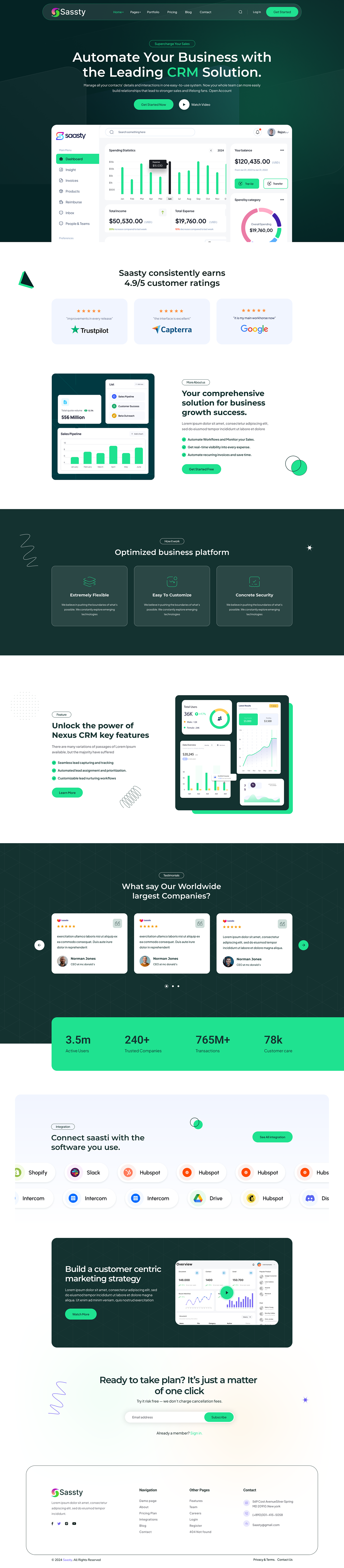 CRM Software Landing Page – Clean & Modern UI Concept by Ordain IT on ...