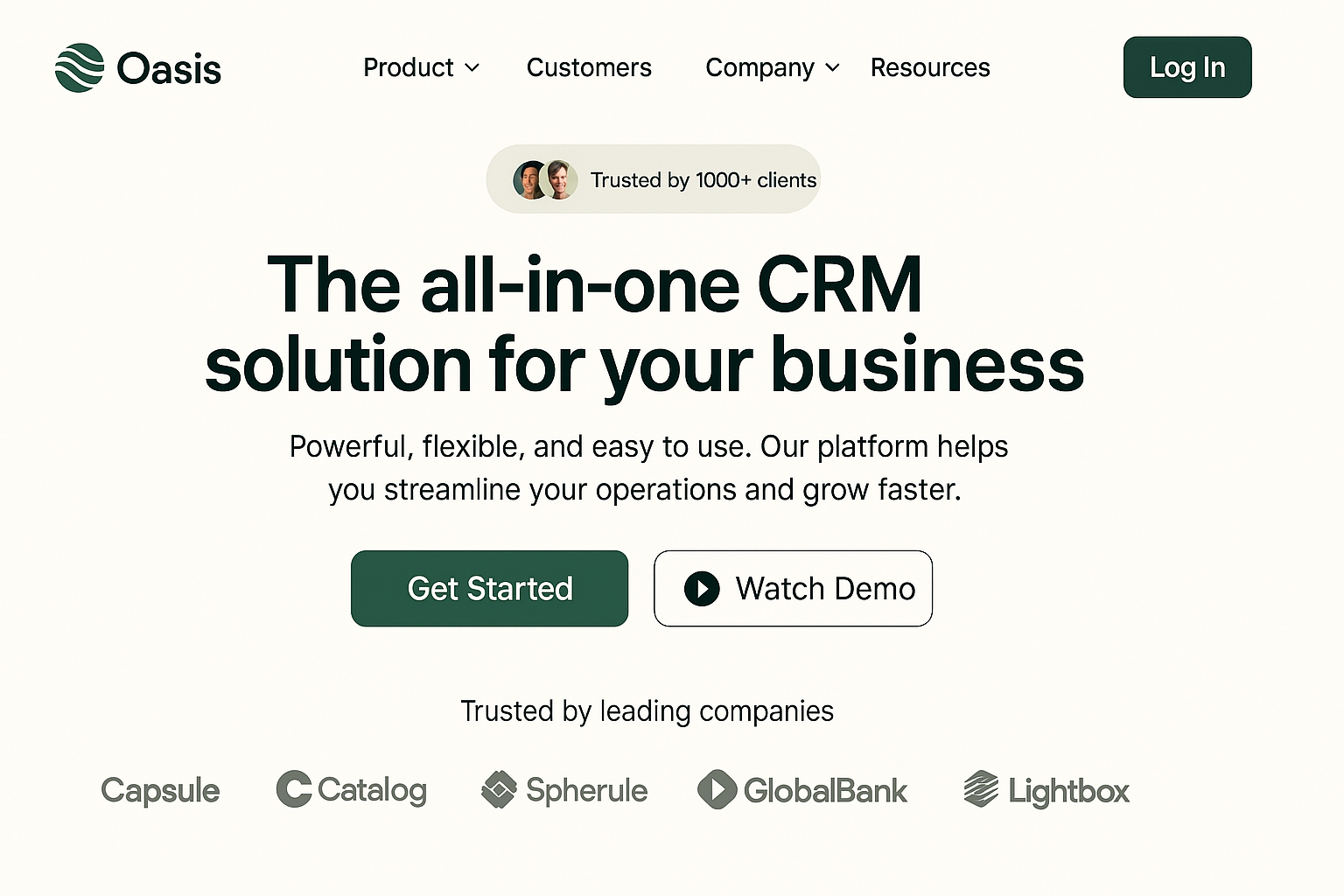 CRM Landing Page by Jaafar Khraizat on Dribbble