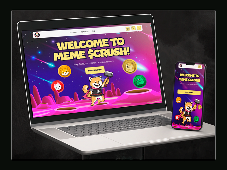 Crush - crypto meme mem token by Nina Marinenko on Dribbble