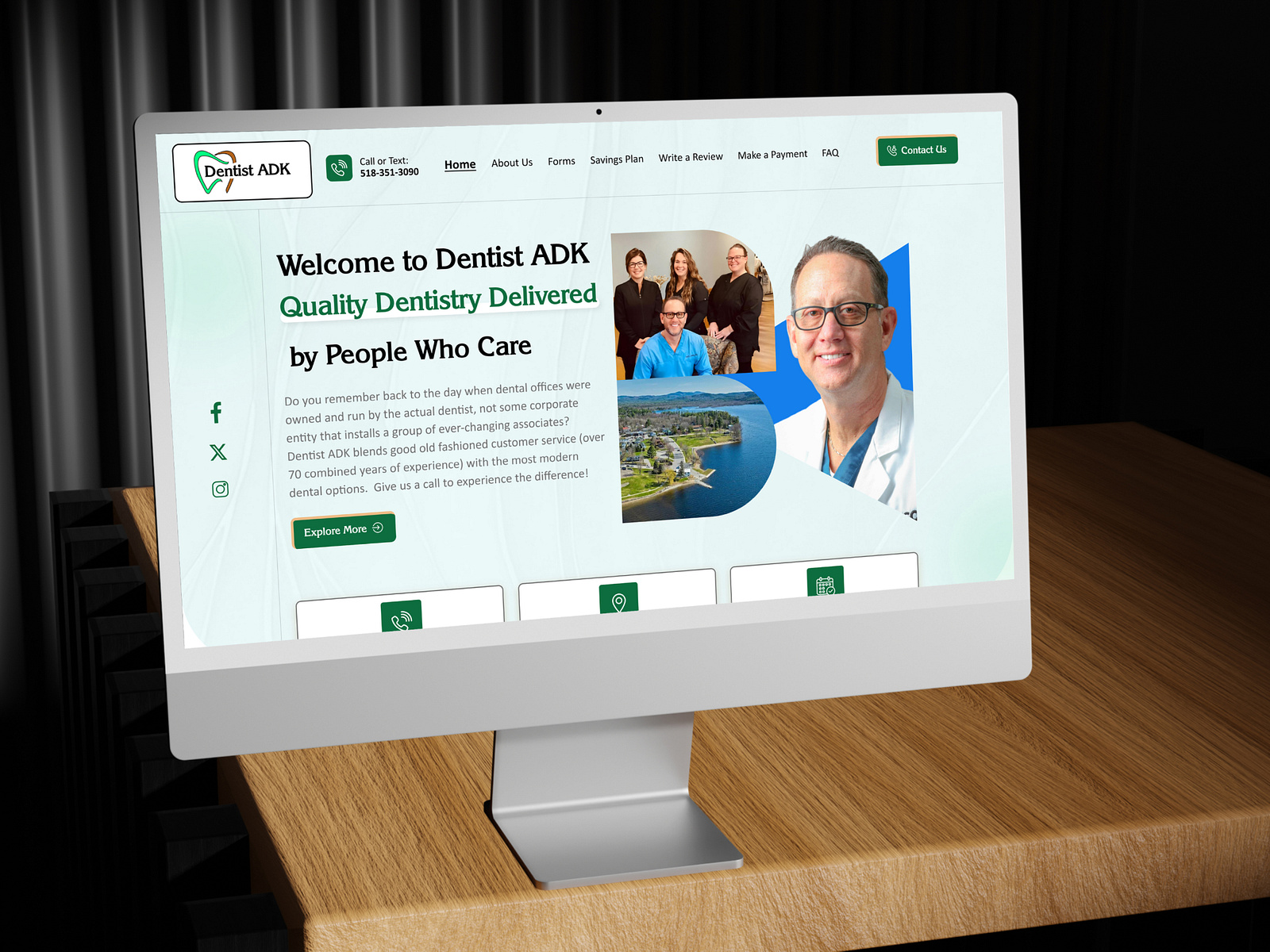 Dentist ADK – Dental Care Website Design by Mid-Hudson Web on Dribbble