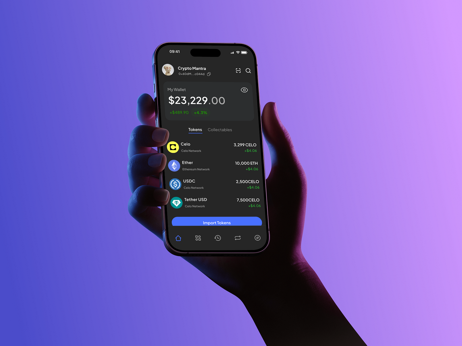 Crypto Wallet UI by Kelechi_design on Dribbble