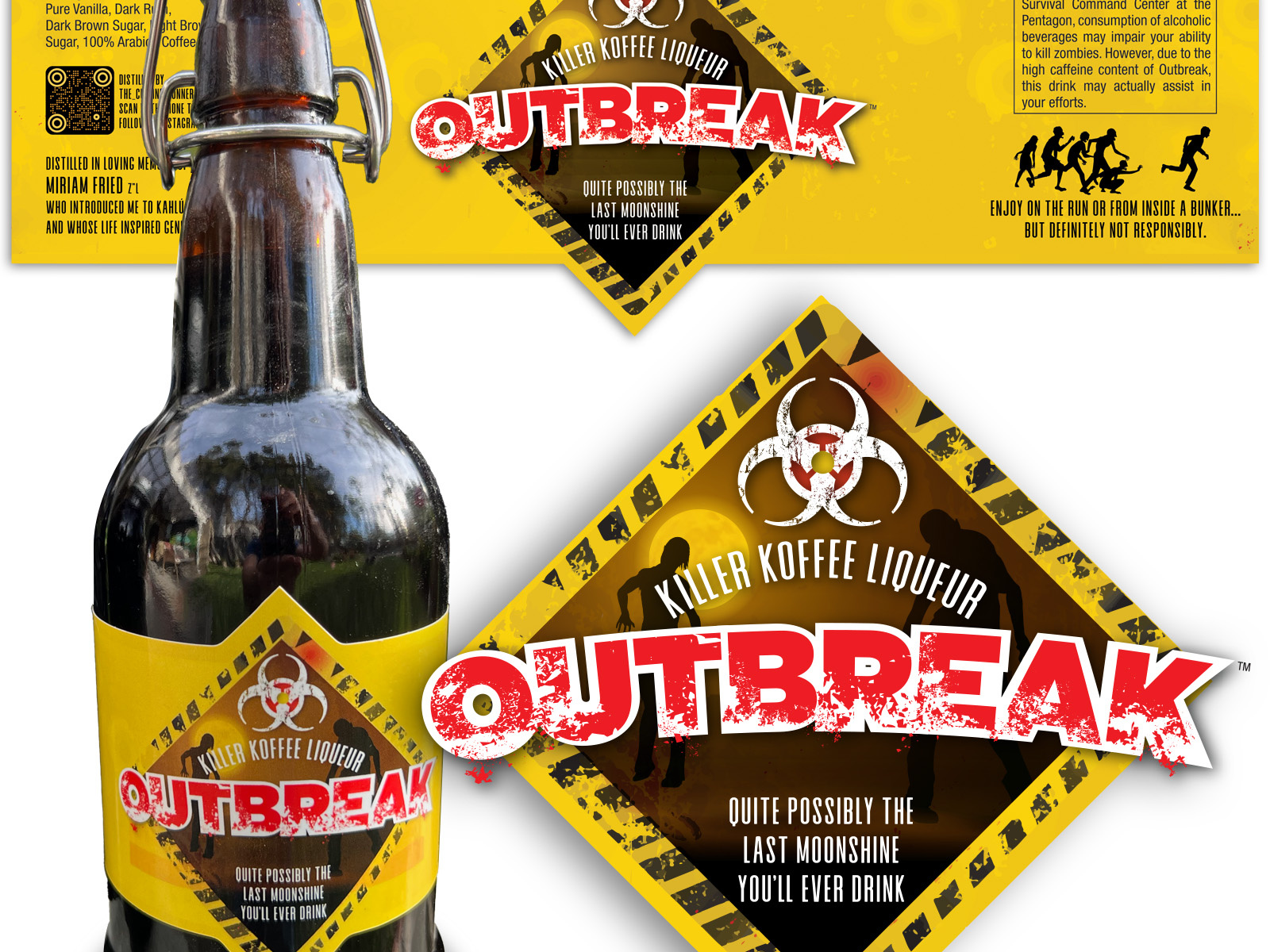 Outbreak - Killer Koffee Liqueur Label by Jeff Coen on Dribbble