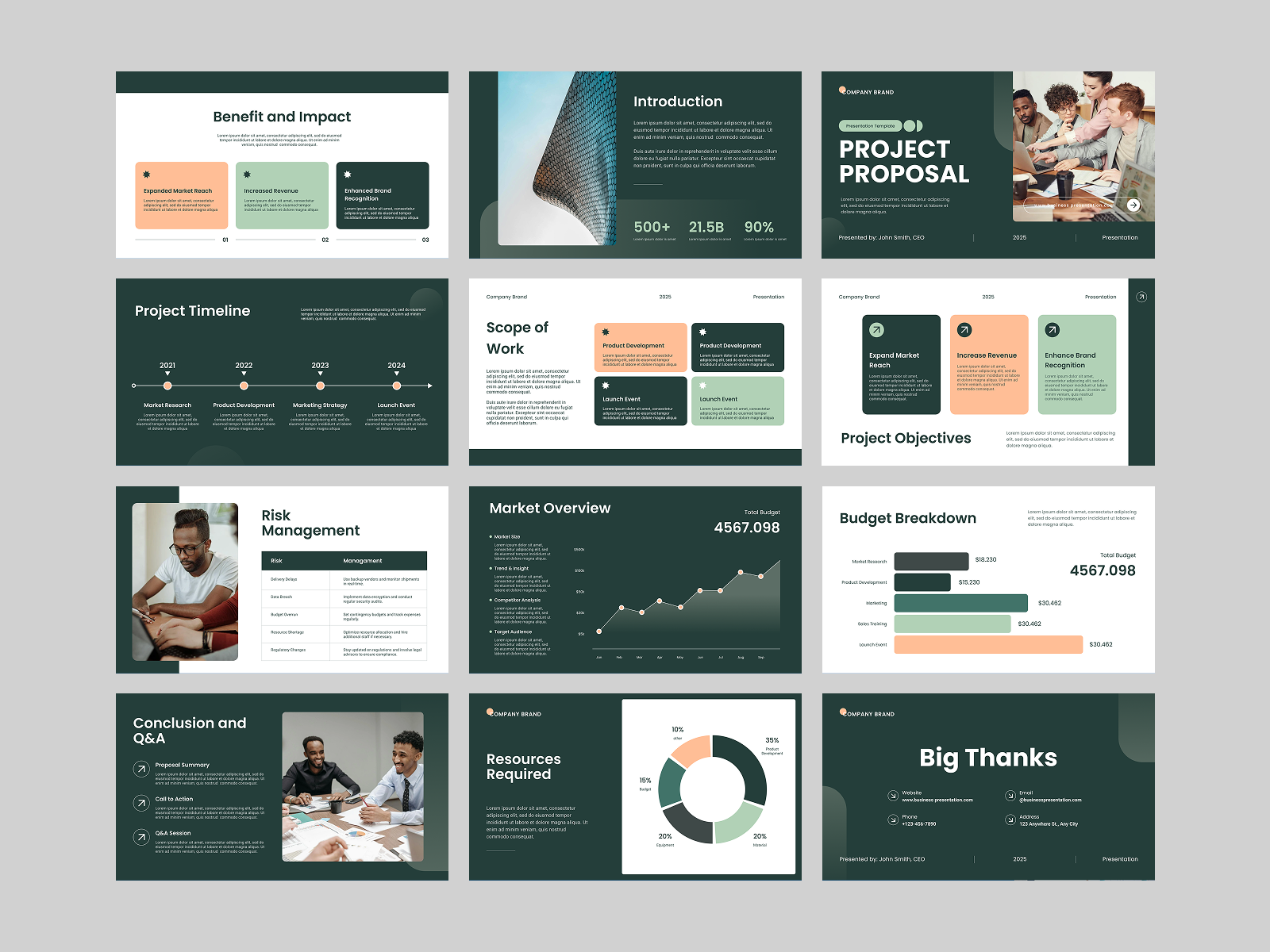 Modern Project Proposal Deck by Riskicreator on Dribbble