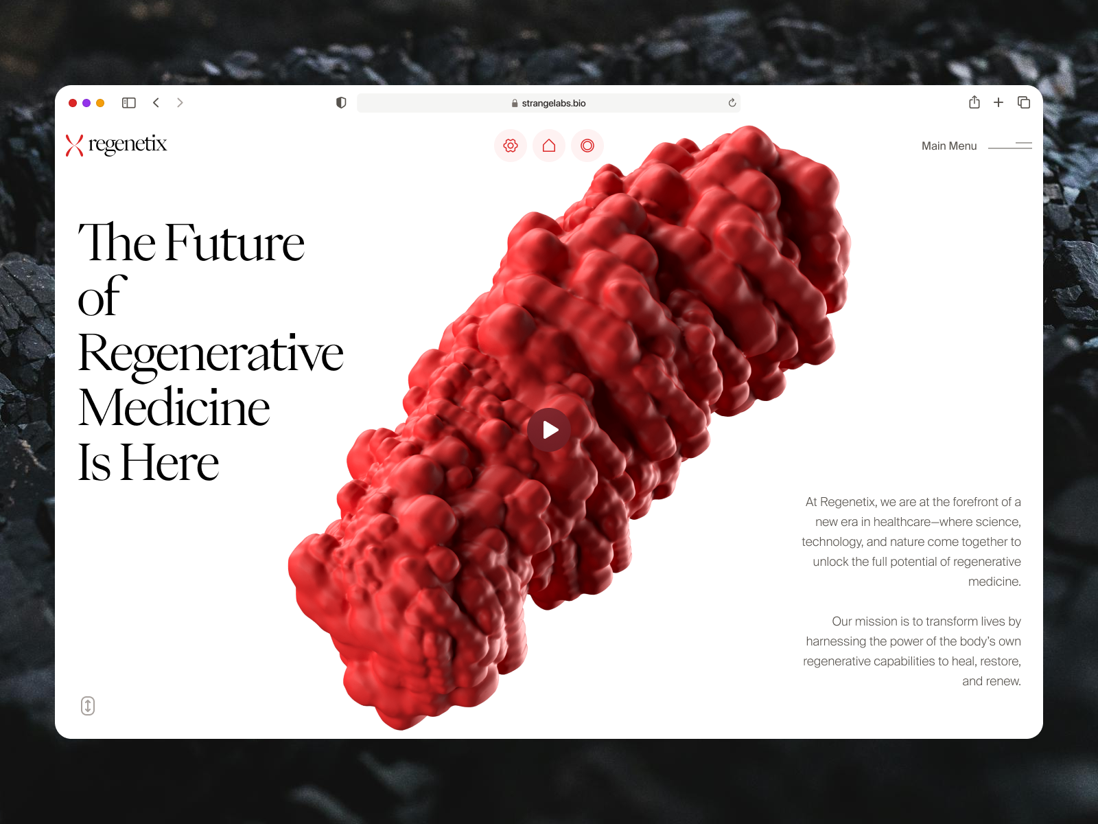 regenetix: Cellular Engineering/Cell Therapy - Hero UI Pattern by ...