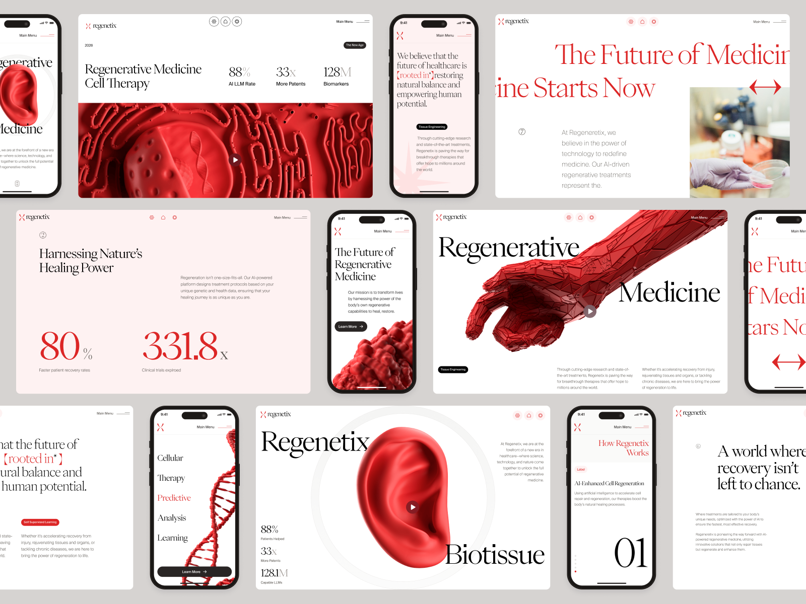 regenetix: AI Cellular Therapy & Regenerative Medicine UI by Samuel Oktavianus on Dribbble