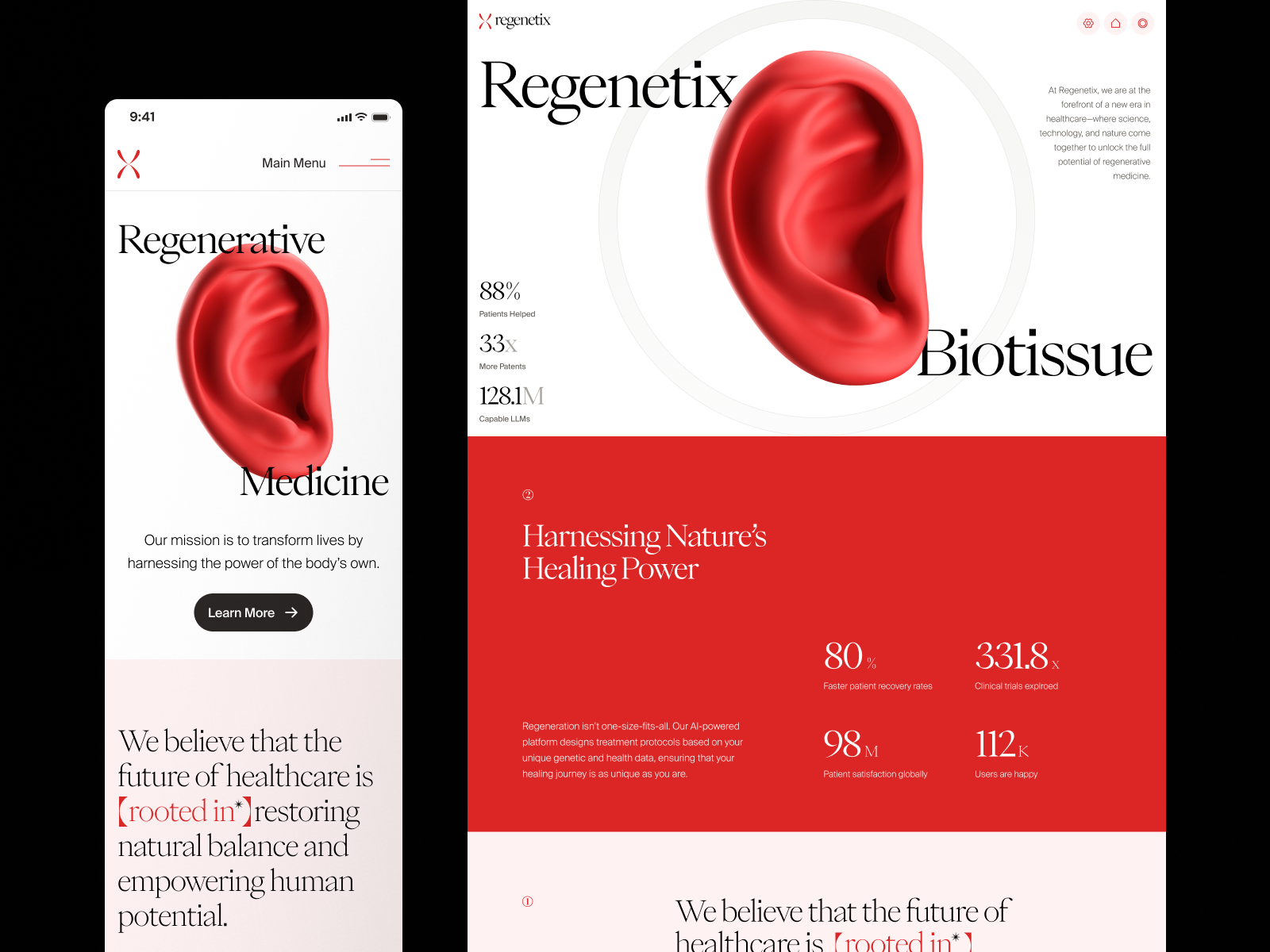 regenetix: AI Regenerative Medicine & Tissue Engineering Tablet by Samuel Oktavianus on Dribbble