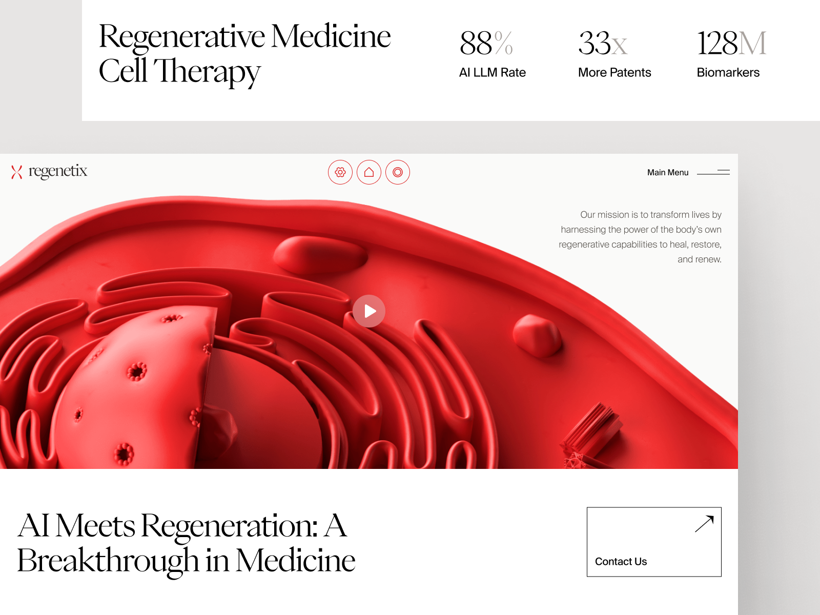 regenetix: Tissue Engineering & Cell Therapy - Biotech Branding by ...
