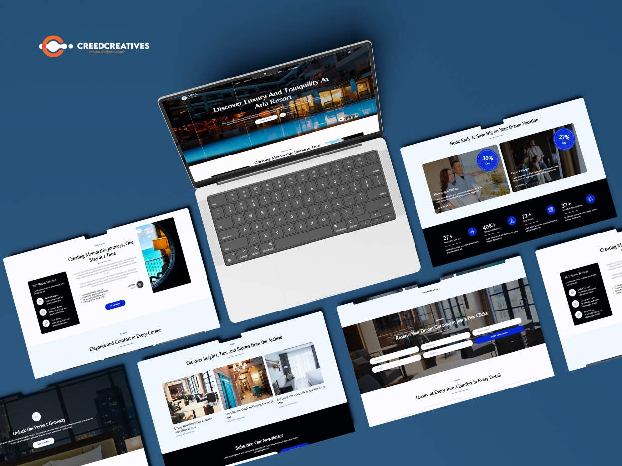 Luxury Resort Website UI Showcase by CreedCreatives by Creed Creatives ...
