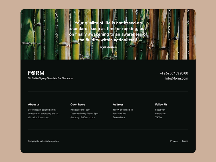 Dark Website Footer Design by awakened templates on Dribbble