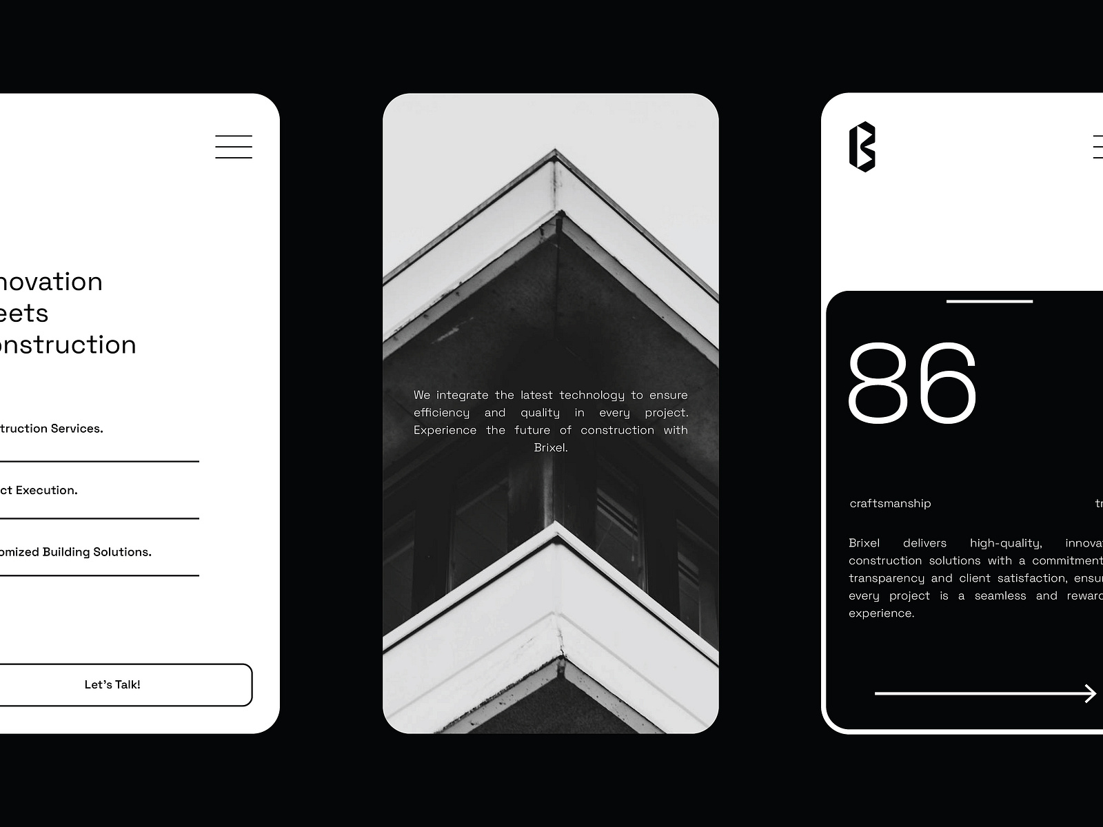 Ui Preview For Construction Company - Brixel by Jhonny Jadeja on Dribbble