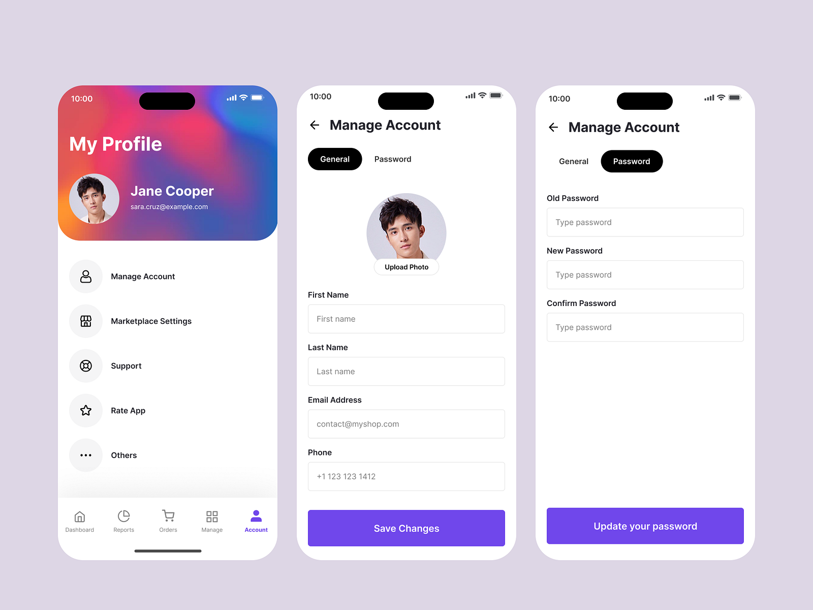 Profile & Account Management by Ashraf Hossain for weDevs on Dribbble