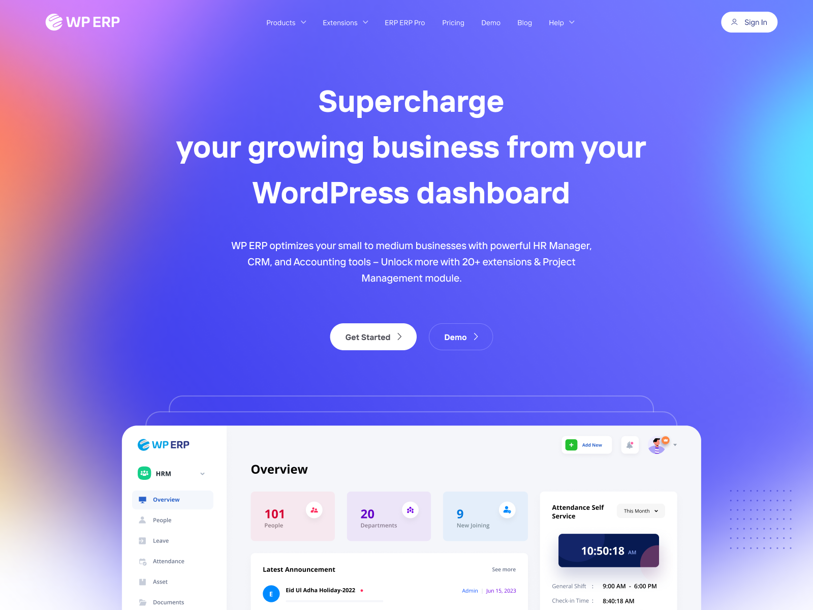 WP ERP Home Page Redesign by Md Habibur Rahman for weDevs on Dribbble
