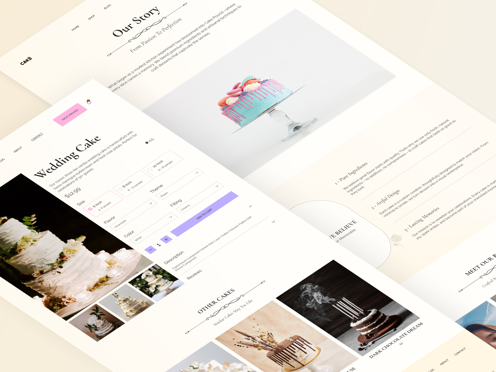 Cake Website — UI/UX Design for a Boutique Bakery by Nicki Pirhadi on ...