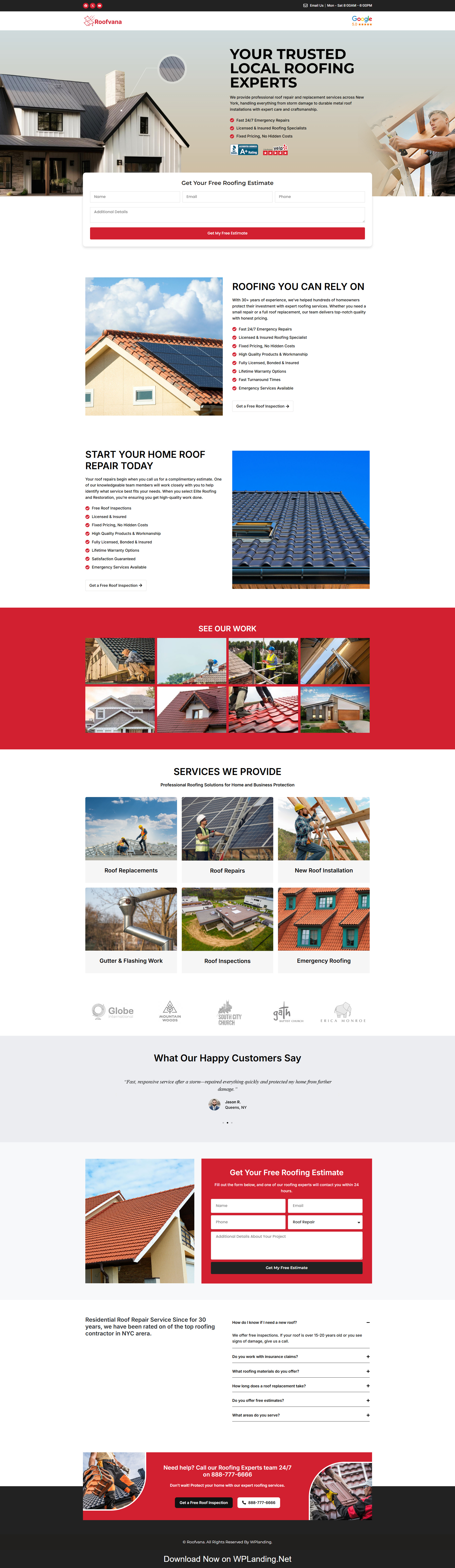 Browse thousands of Roofing Website Template images for design inspiration | Dribbble