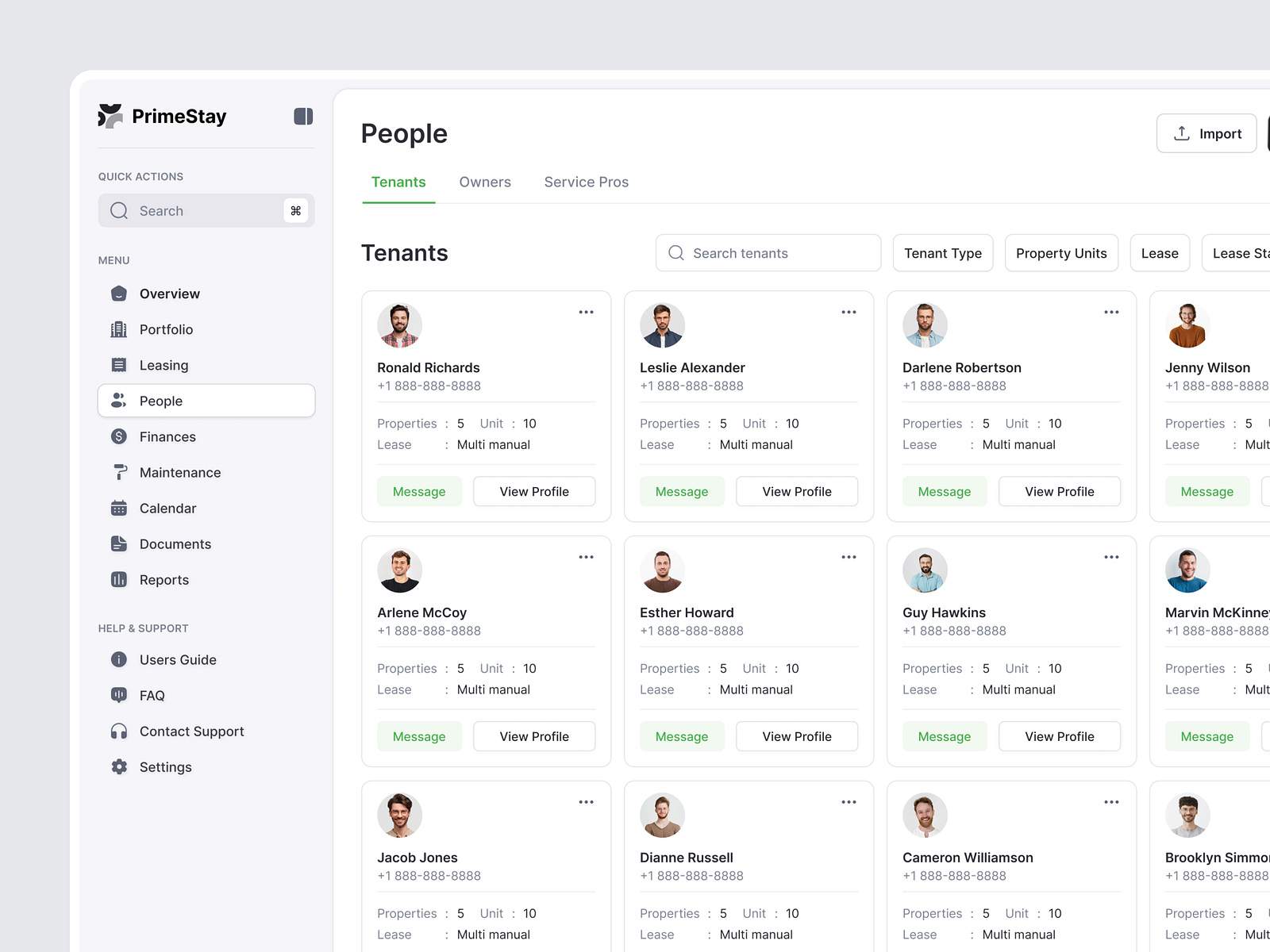 Property management tenants web app by Faysol Ahmed Sozib for Fixoria ...
