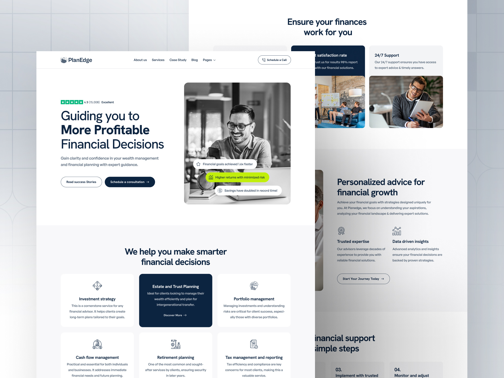 PlanEdge – Modern Website Design for Financial Advisors by Ui Mile on ...