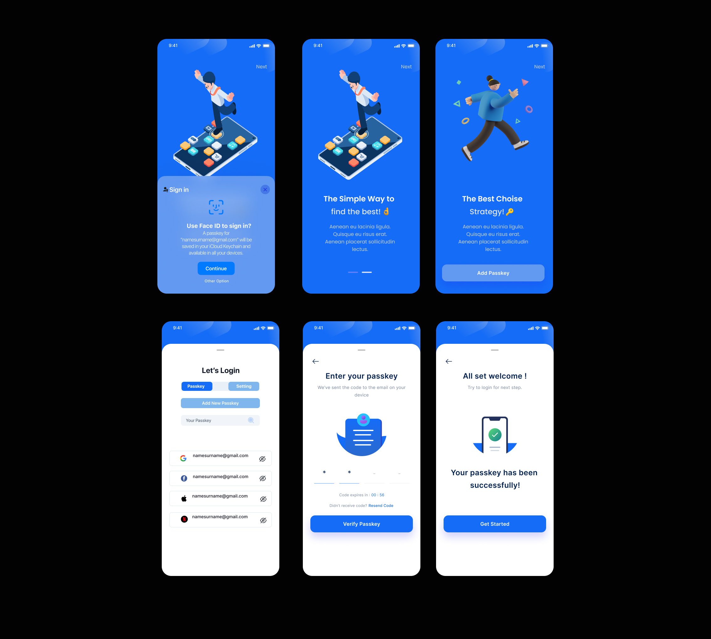 Mobile Passkey Design Figma UI/UX by Simona Meleca on Dribbble