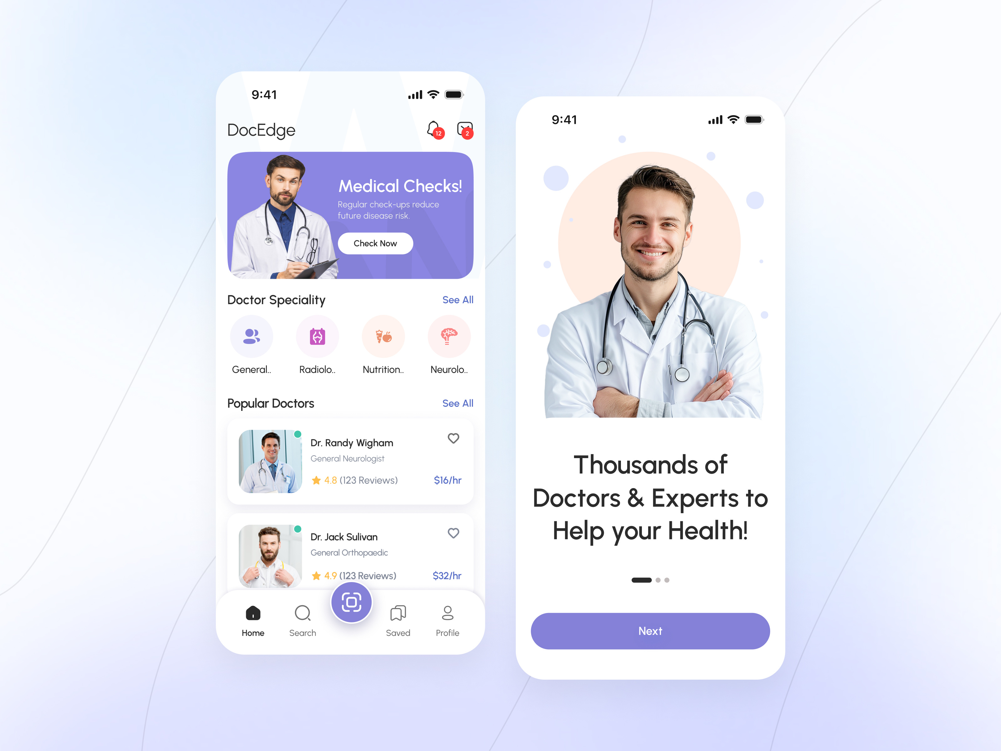 Doctor App Design by F.I Suhan - UI UX & Web Designer on Dribbble