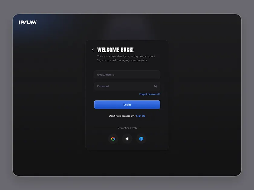 Browse thousands of Dark Login Screen images for design inspiration ...