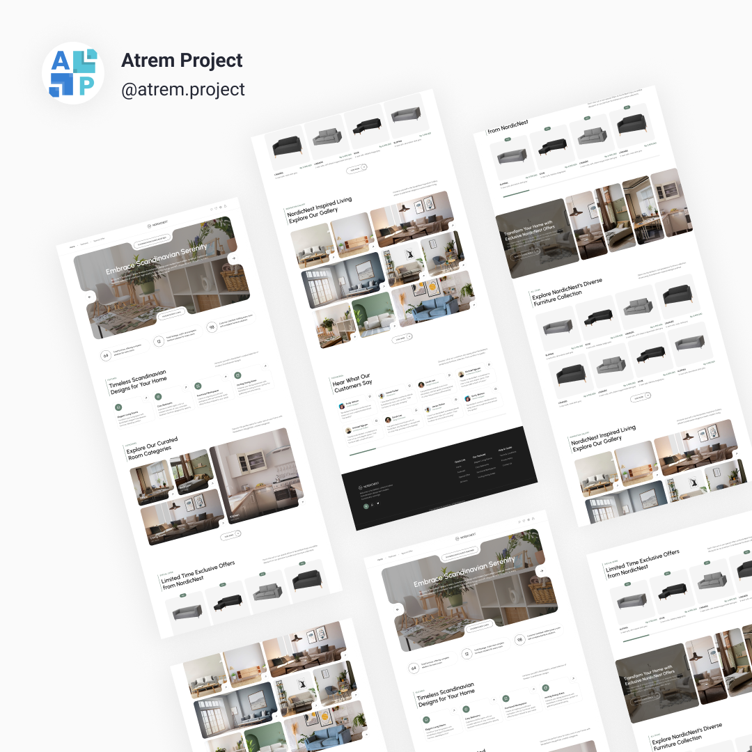 NordicNest Landing Page Furniture by Atrem Project on Dribbble