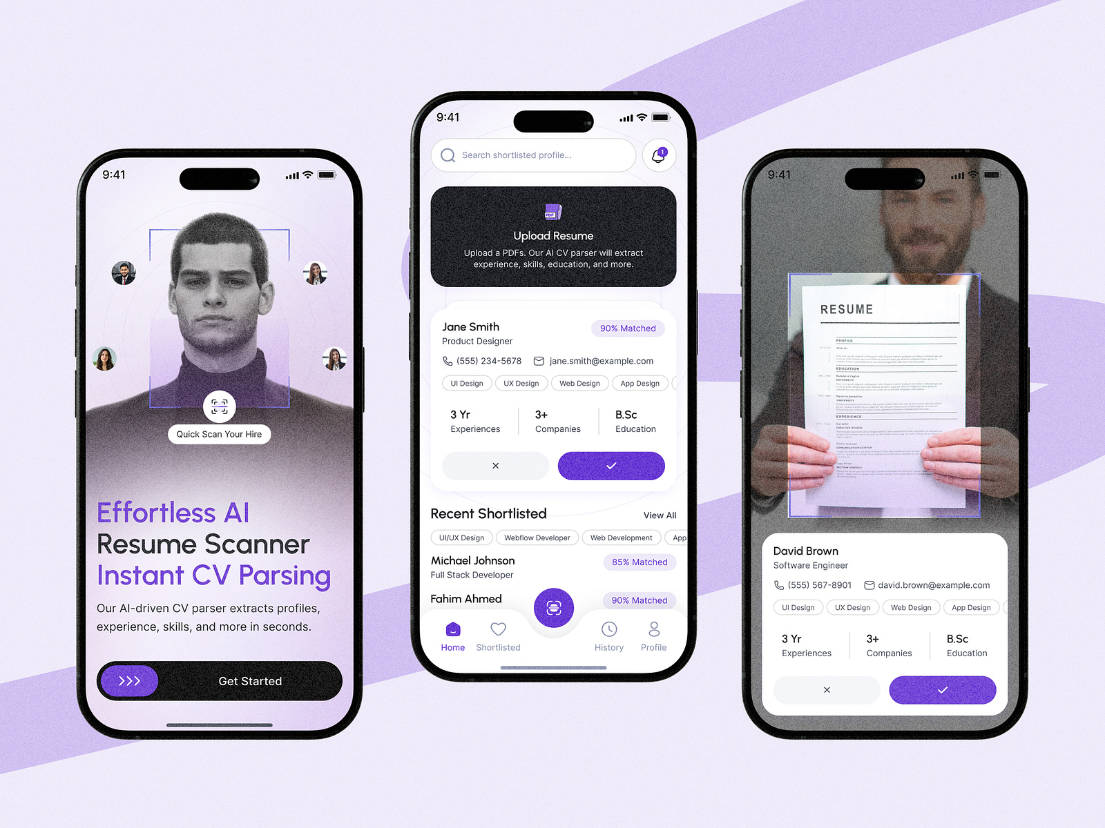 AI-Powered CV Parsing Mobile App Design by Radiyal on Dribbble