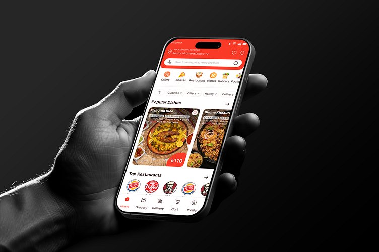 Food Delivery App UI | Home & Product View Screens by Asraful Islam on ...
