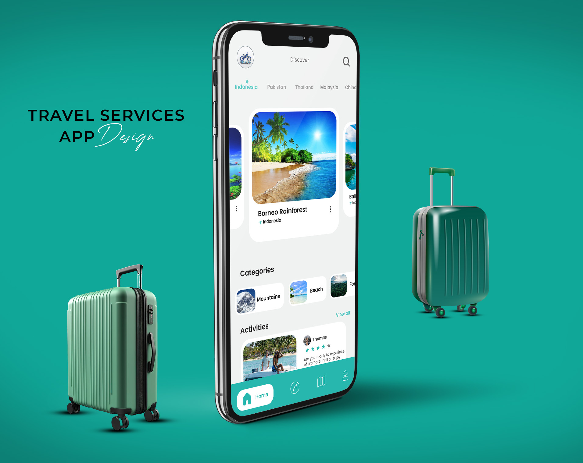 Modern Travel App UI/UX Design by NextArtRide on Dribbble