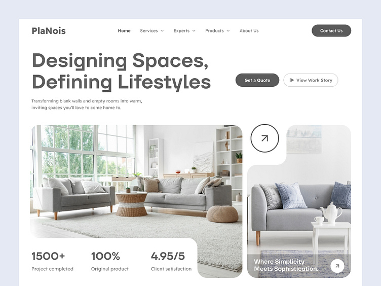 Interior design, website ui design by Sazidur Rahman on Dribbble