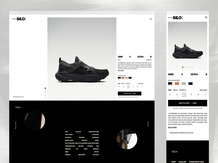 Saucony SILO Custom PDP Design by Katherine Weis on Dribbble