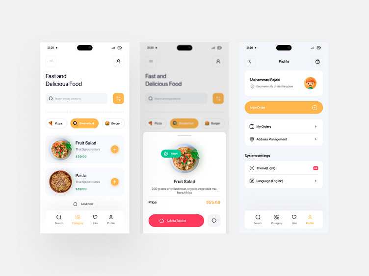 Food Delivery App — Fast & Delicious UI by Mohammad Rajabi Soheyli on ...