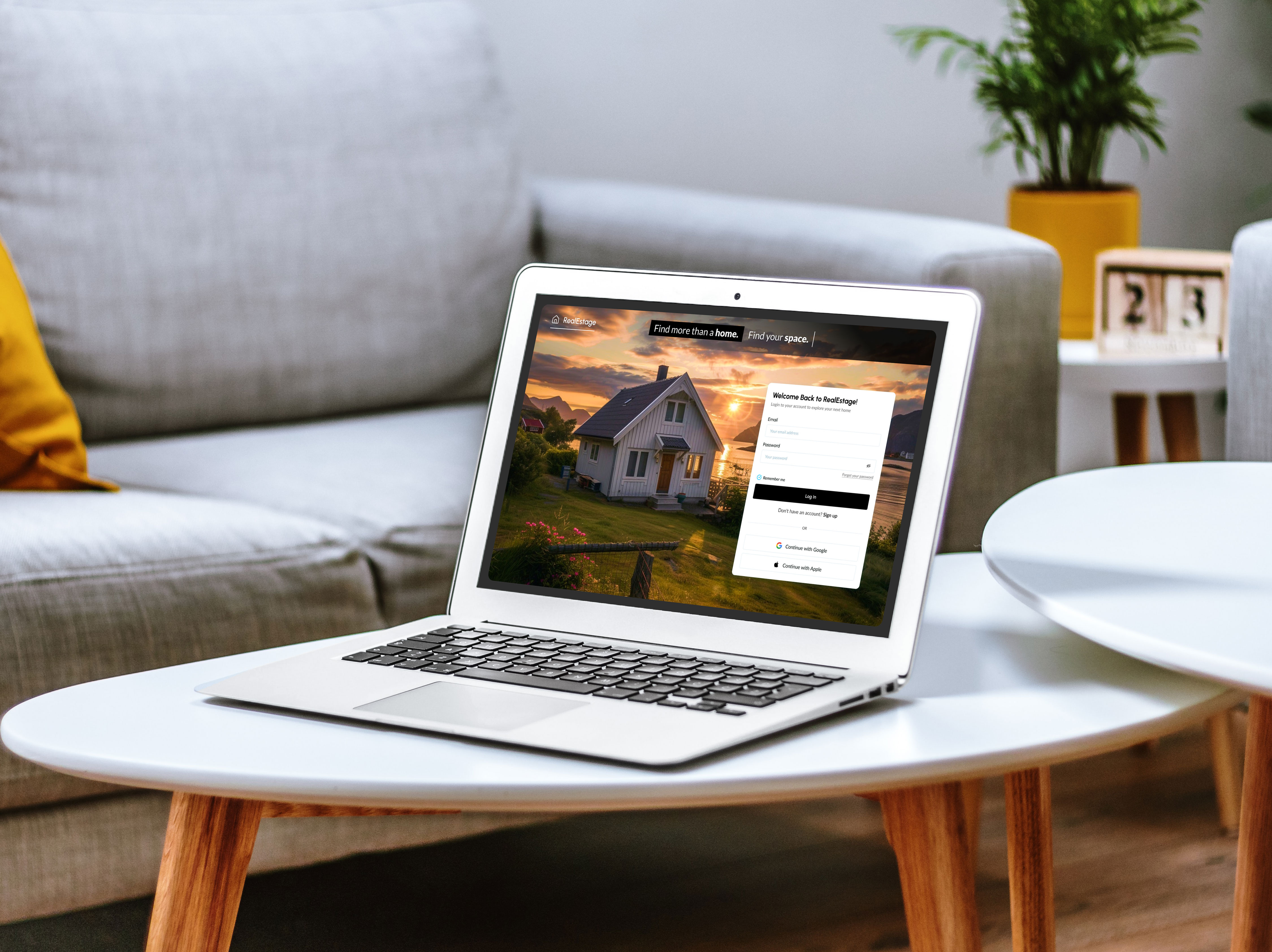 Minimal login UI for Real Estate platform - Login page by Keyur ...