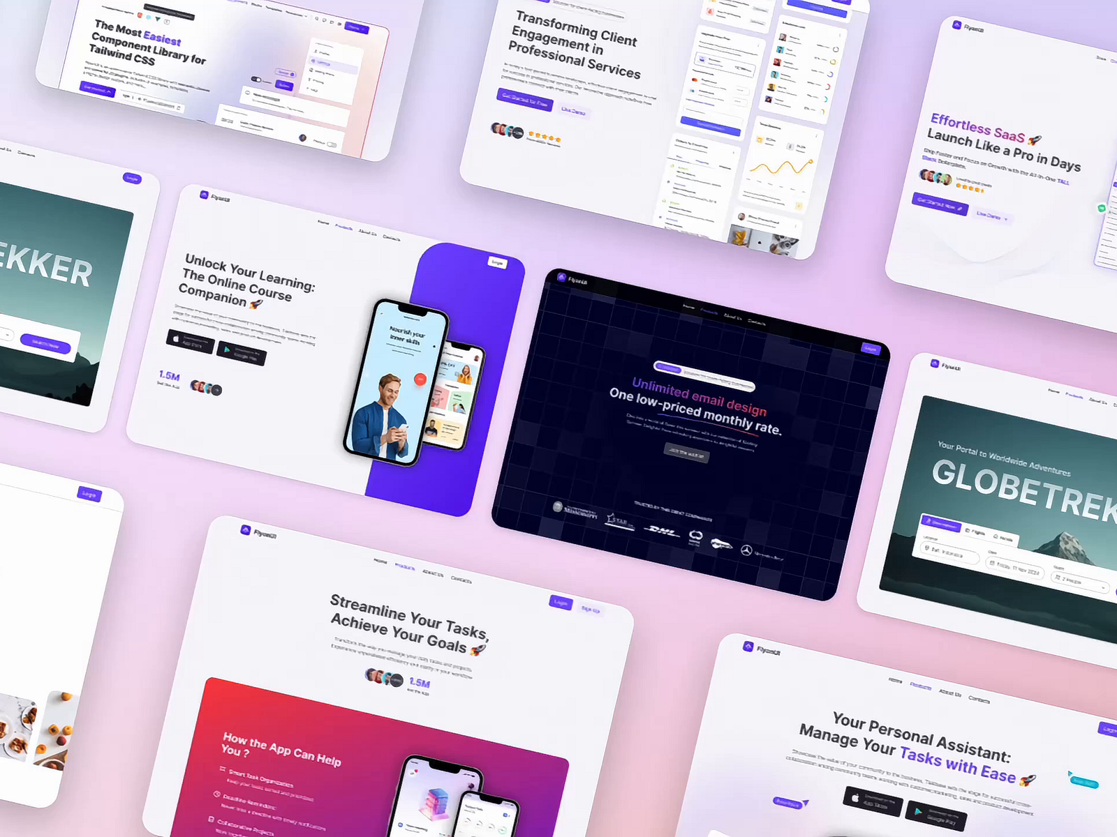 All-in-One Hero Sections – FlyonUI by ThemeSelection on Dribbble