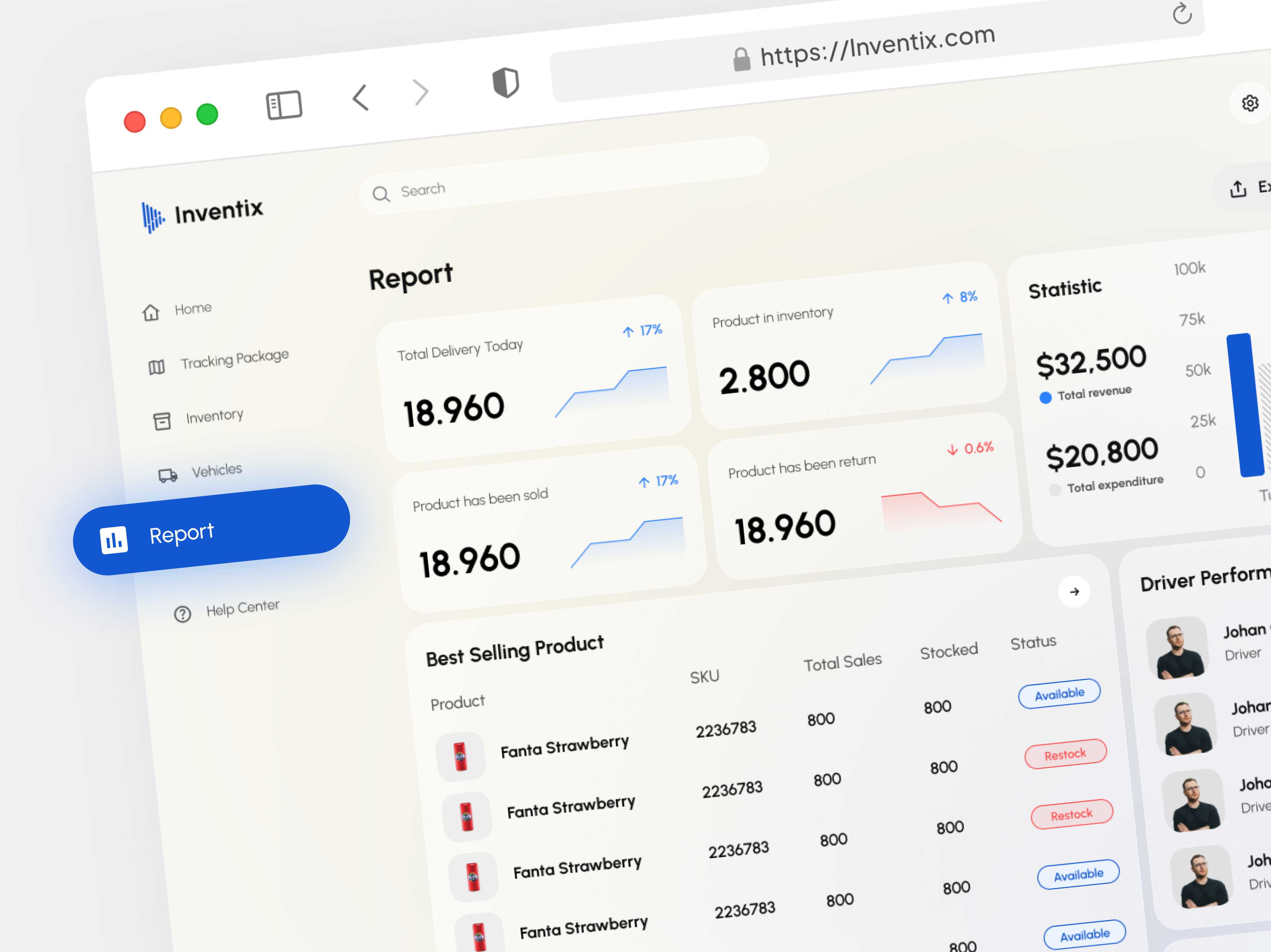 Inventix SaaS Warehouse - Report by Agensip UI UX Agency on Dribbble
