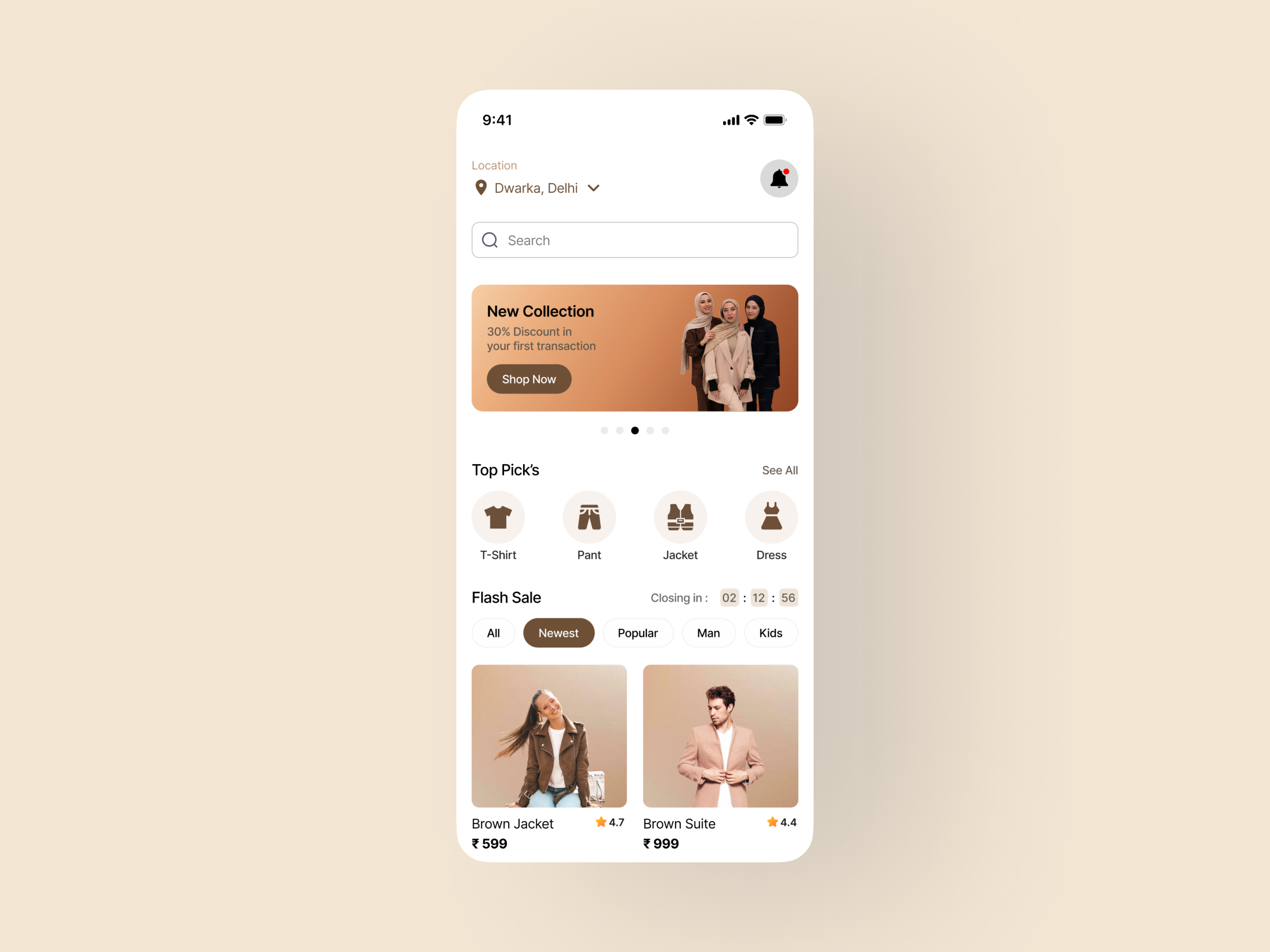 Clothing App UI by Gaurav singh on Dribbble