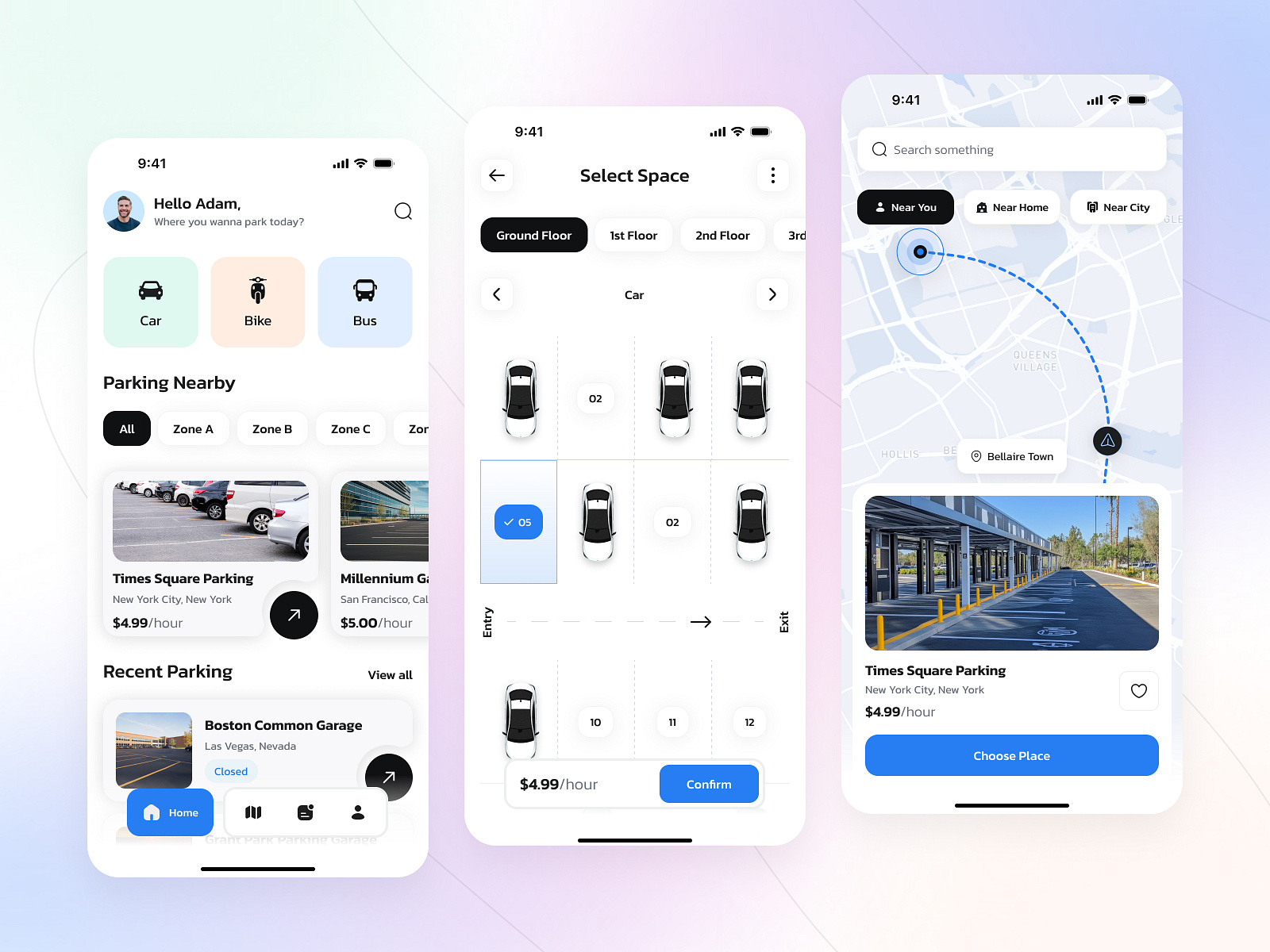 Parking App Ui Design by F.I Suhan - UI UX & Web Designer on Dribbble